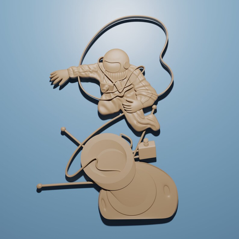 Astronaut Relief Design STL File for CNC Machines Unique - Etsy