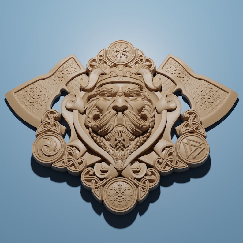 Viking & Axes Relief Design STL File CNC Machines Unique - Etsy