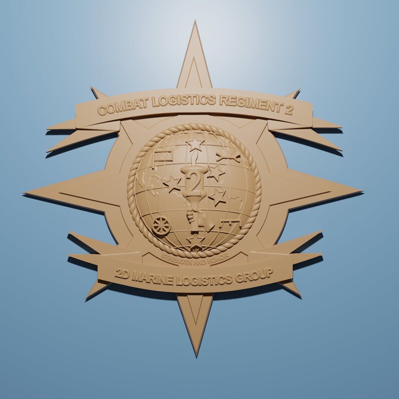 Combat Logistics Regiment Badge STL File, CNC Router Engraver ...