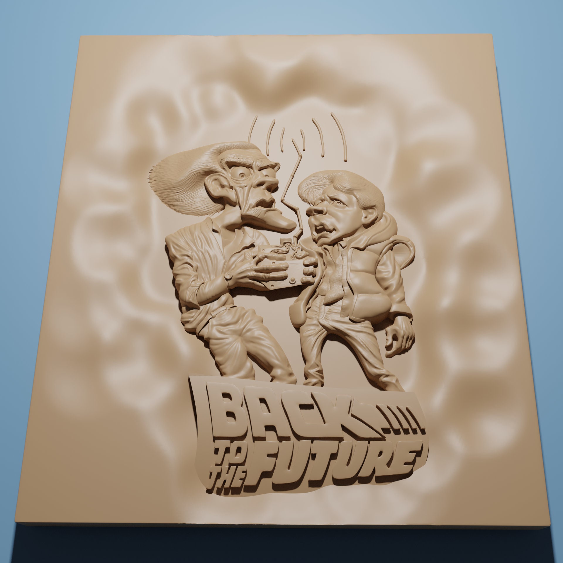 Back to the Future Relief Design STL File for CNC Machines Timeless ...