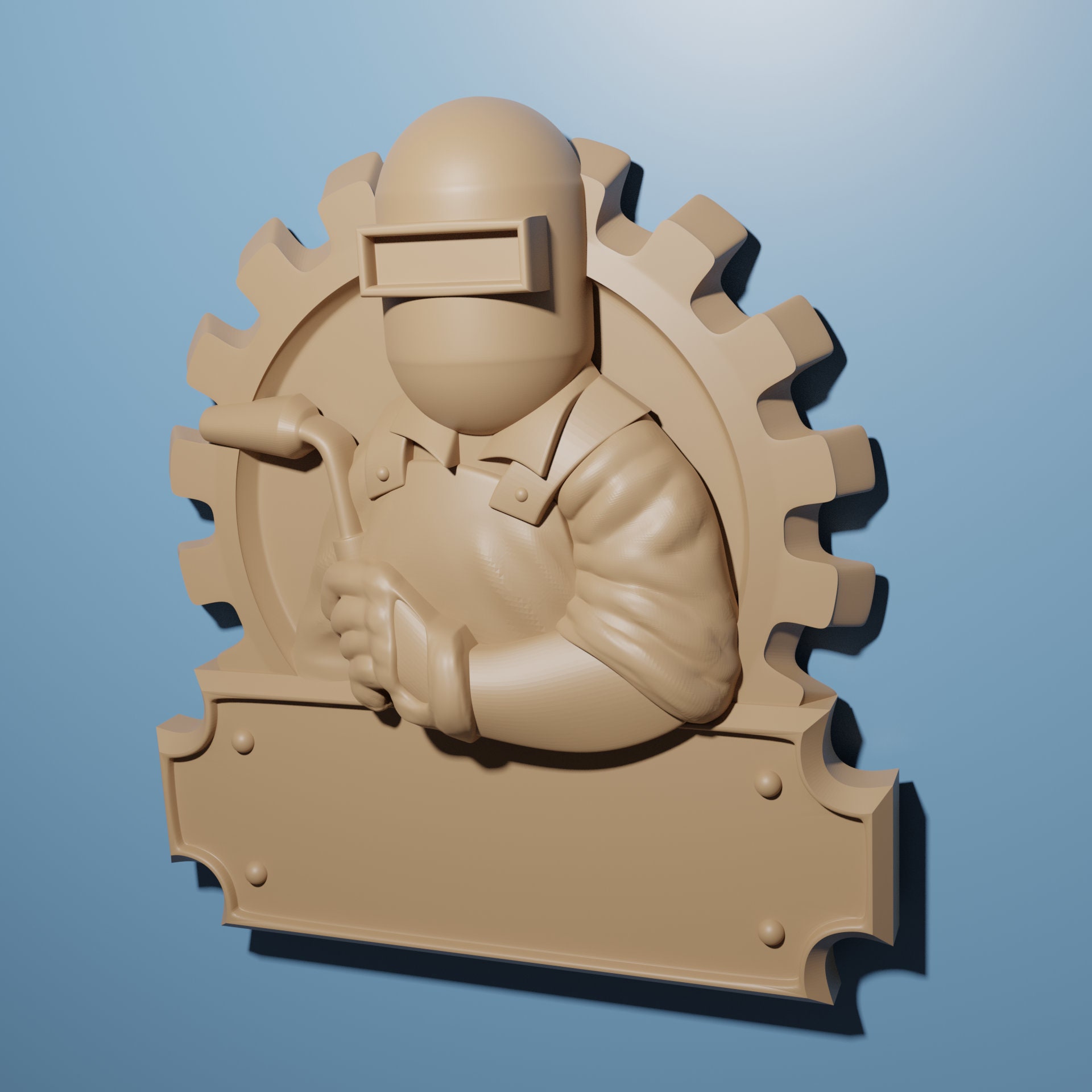 Welder Sign Relief Design STL File for CNC Machines Artcam, Aspire ...