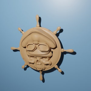 Captain Pirate Relief STL File, CNC Router Engraver, Wall Decor, Wood ...