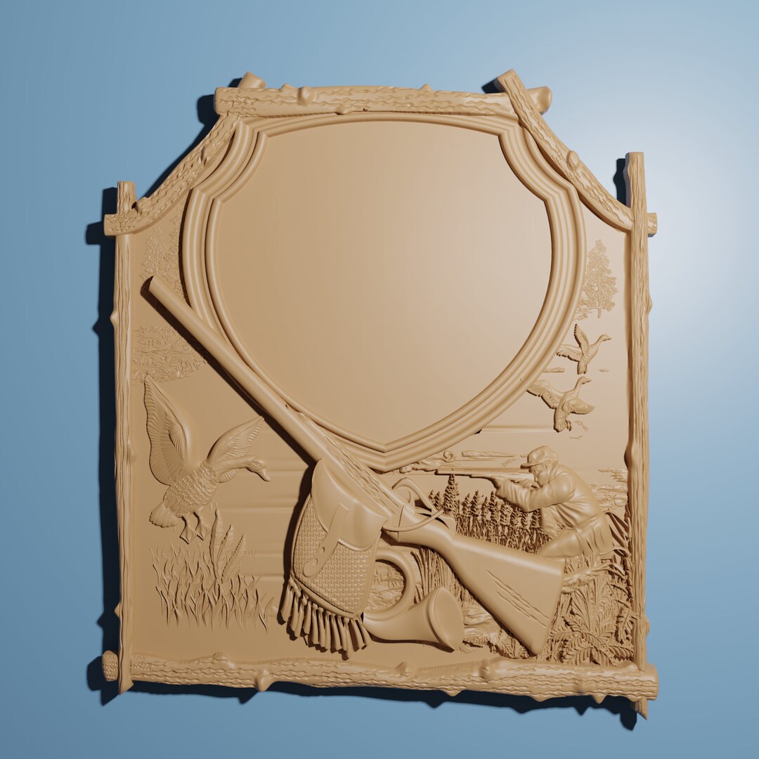 Thrilling Hunting Scene STL Design File for CNC Vcarve & Aspire ...