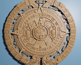 3D STL Model for CNC Mayan Calendar - Etsy UK
