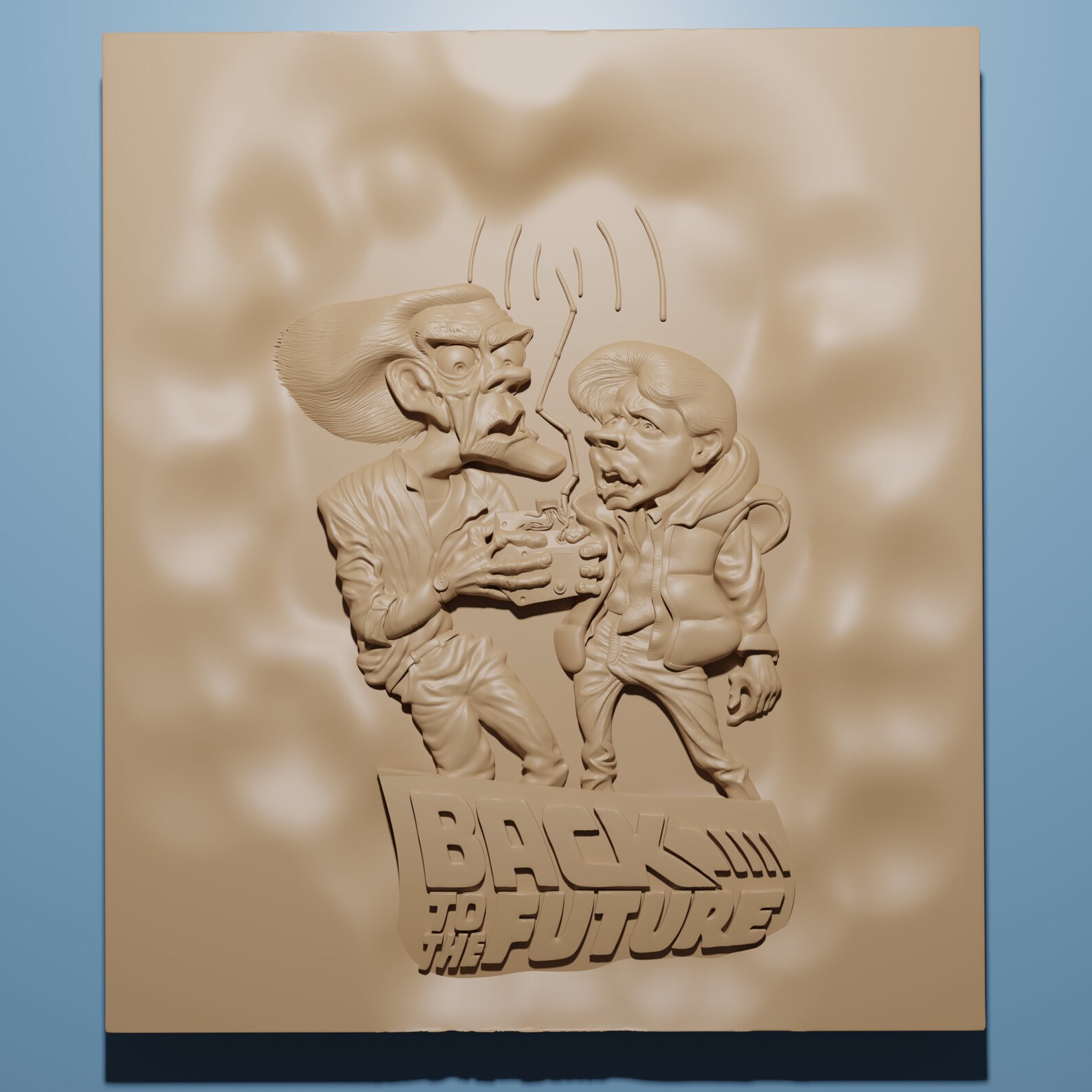 Back to the Future Relief Design STL File for CNC Machines Timeless ...