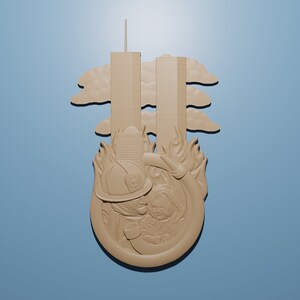 Heroic Fireman CNC STL File Detailed Firefighter Relief for Wood ...