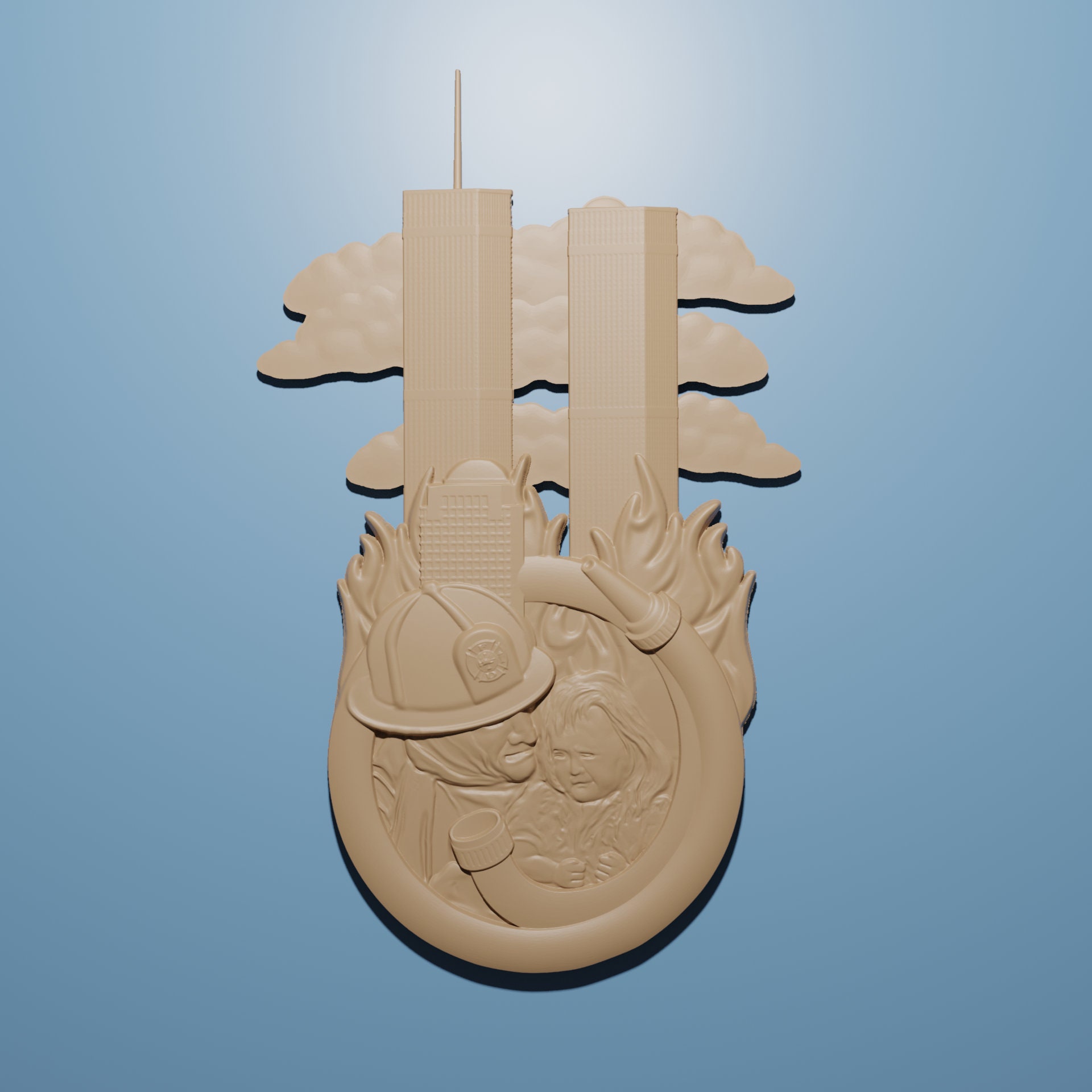 Heroic Fireman CNC STL File Detailed Firefighter Relief for - Etsy Canada