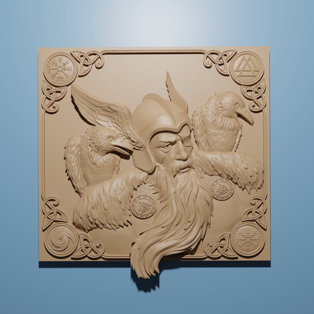 Odin Design STL File, CNC Router Engraver Art, 3D Relief Wall Decor ...