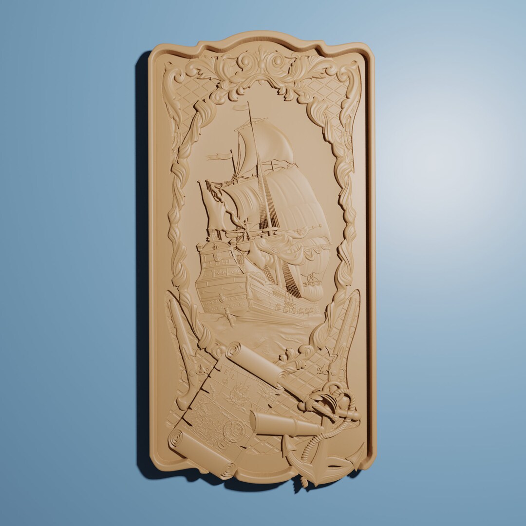 Nautical Ship STL Design File for CNC Vcarve & Aspire Compatible Ideal ...