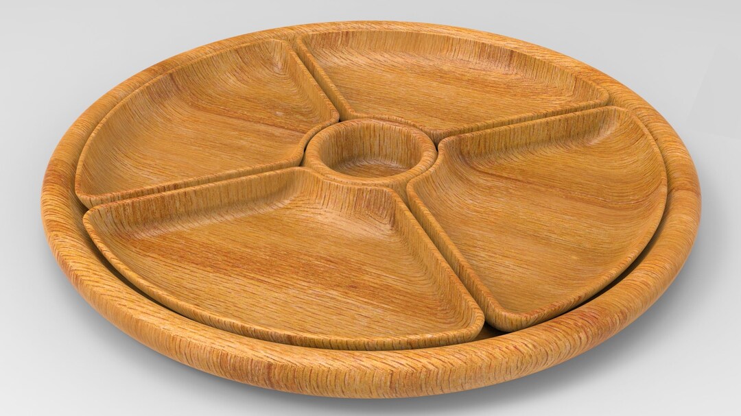 Unique Breakfast Plate Design STL File CNC Machines Wood Relief Wall ...