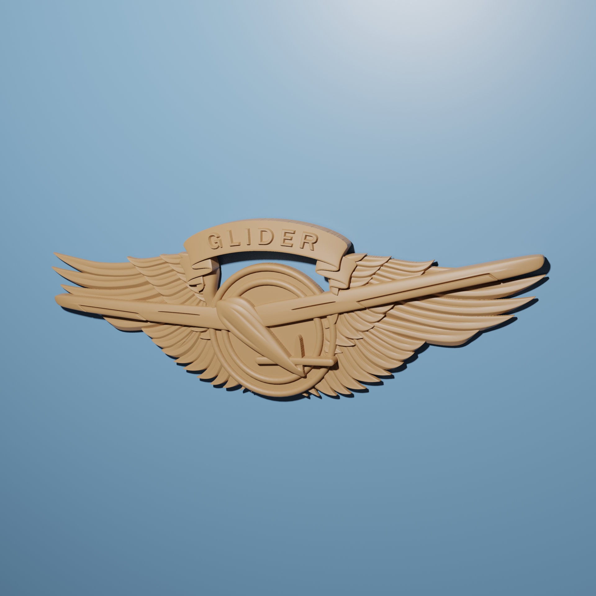 Glider Wings Pilot Relief STL File, CNC Router Art, Artcam Aspire ...