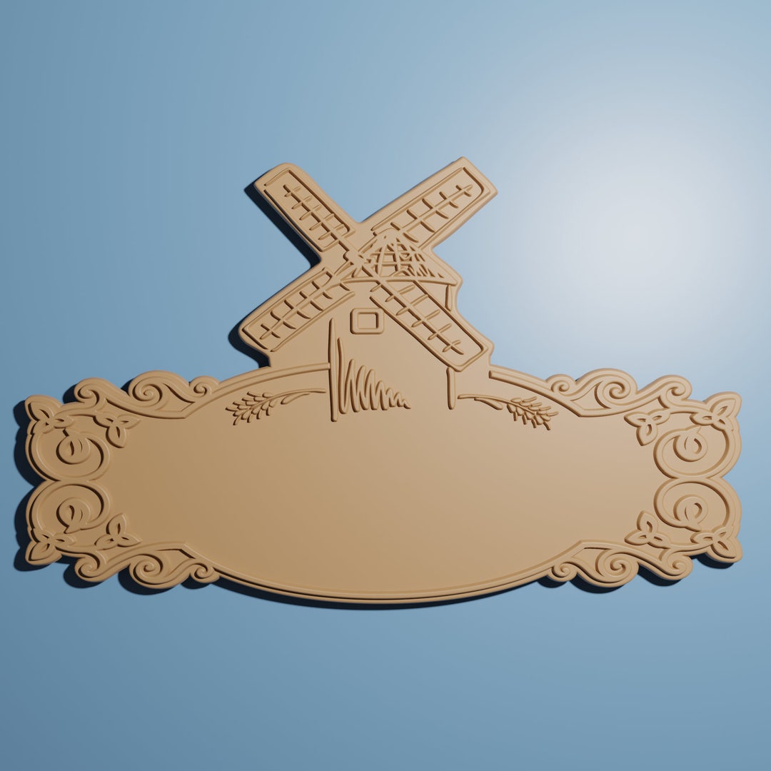 Classic Windmill STL Design File for CNC Vcarve & Aspire Compatible ...
