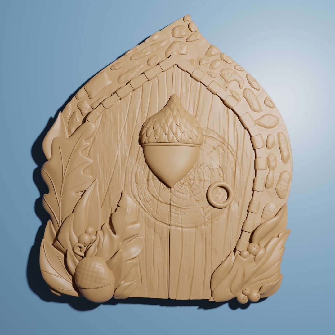 Unique Door Nut STL Design File for CNC Perfect for Artistic Wood ...
