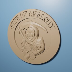 Sons of Anarchy Relief Design STL: CNC Router Engraver, Artcam, Aspire ...