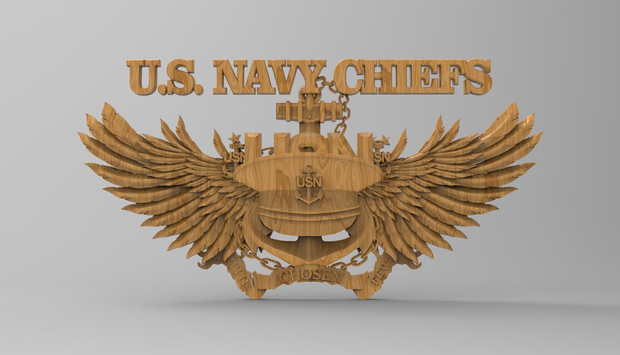 U.S. Navy Chiefs Relief Design STL File for CNC Machines Patriotic Wood ...