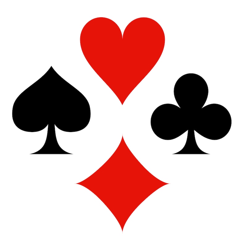 Naipes símbolos svg png juegos de naipes picas diamantes - Etsy España