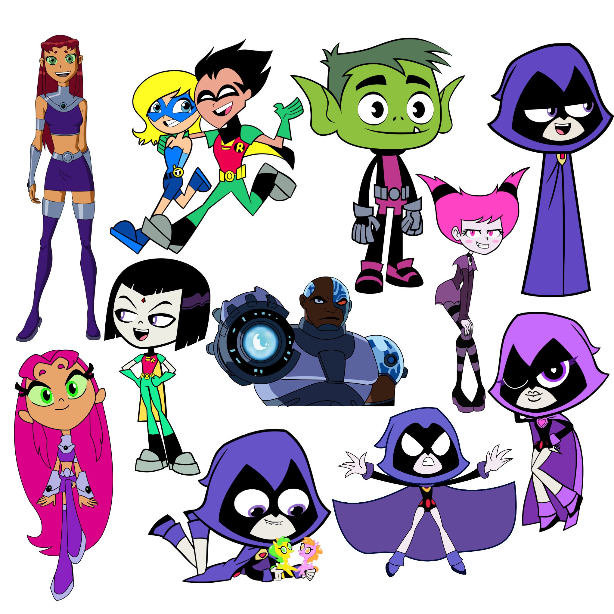 Teen Titans Go Png Bundle Cartoon Characters Animated Series - Etsy ...