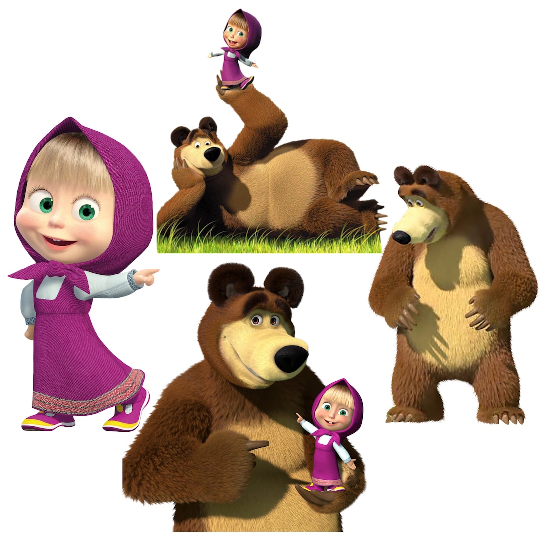 Masha Png 4 Pack Masha Png Bundle Cartoon Png Masha Clipart - Etsy