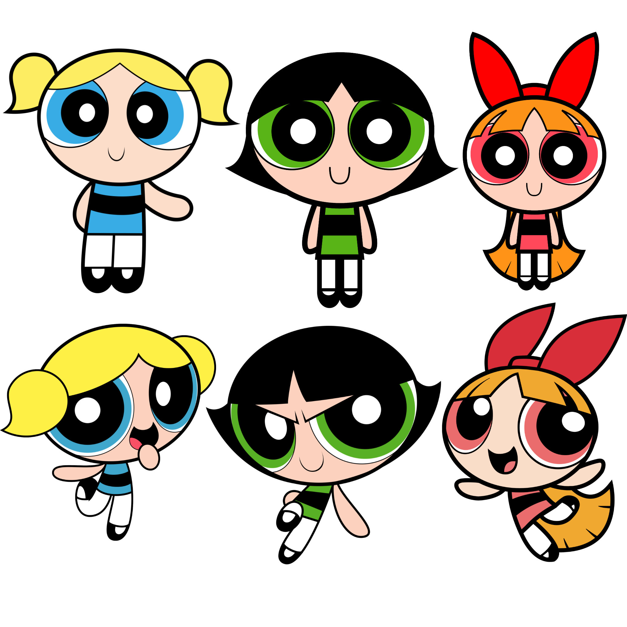 Powerpuff girls png bundle cartoon png 6 pack powerpuff - Etsy España