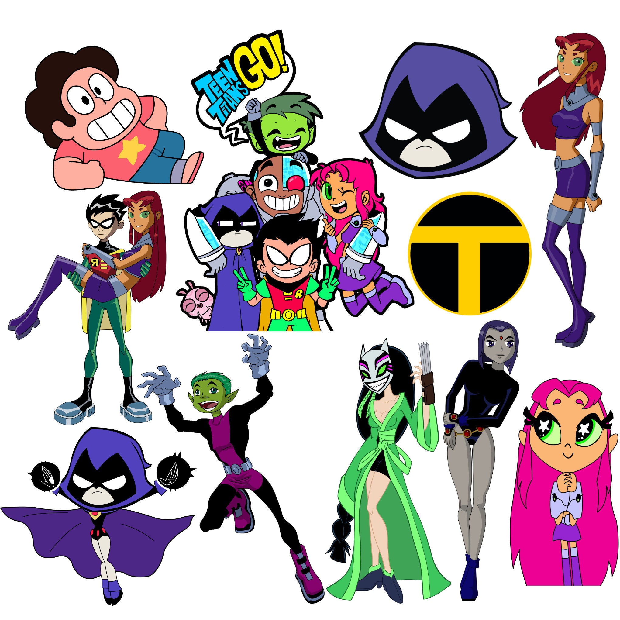 Teen titans png bundle personajes de dibujos animados teen - Etsy México