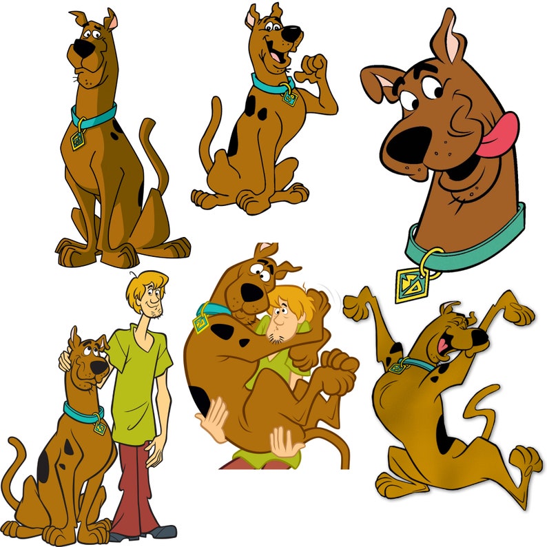 Scooby-doo Clipart Scooby-doo Png Bundle Cartoon Png - Etsy