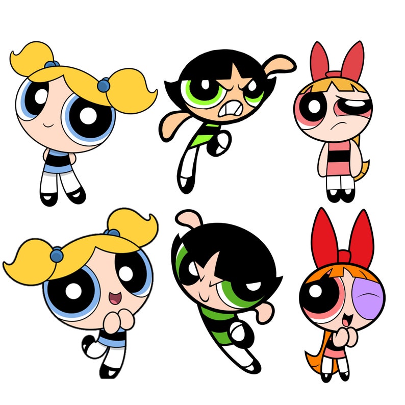 Powerpuff Girls Png Bundle Powerpuff Girls Clipart 6 Pack - Etsy