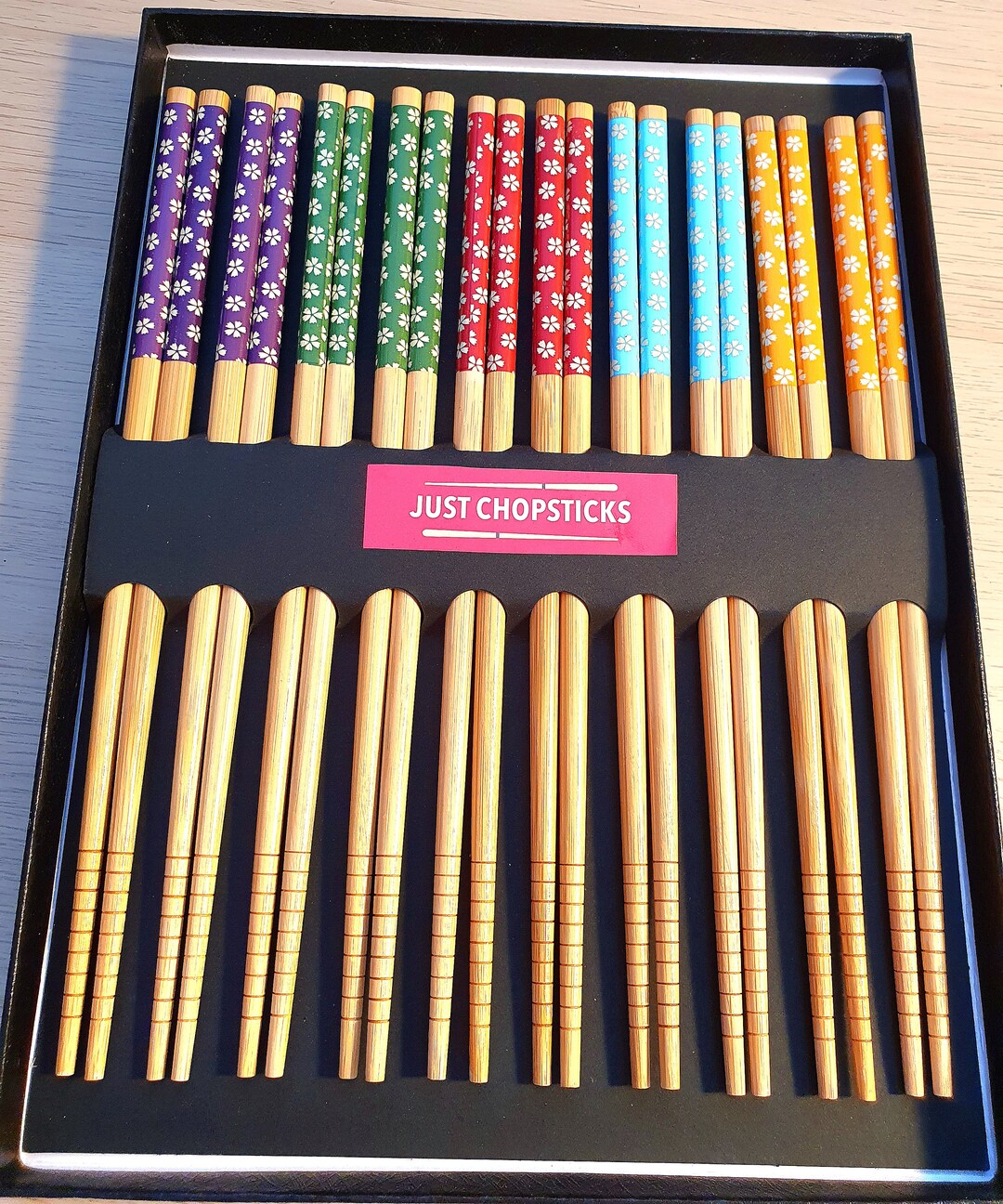 Gorgeous Gift Set of 10 Pairs of Beautiful Bamboo Chopsticks in ...