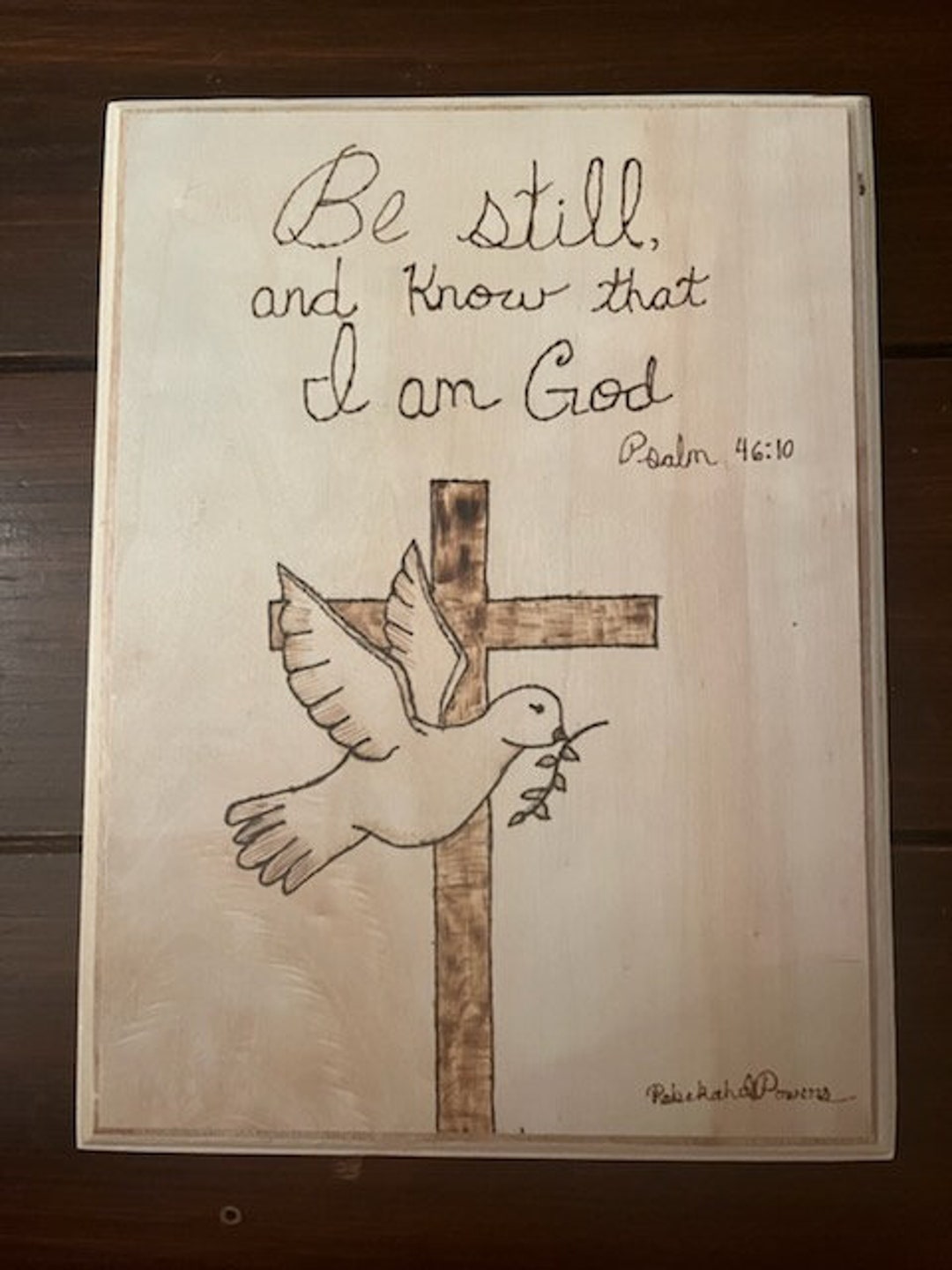 Wood Burned Bible Verse Psalm 46:10 Wall Décor - Etsy
