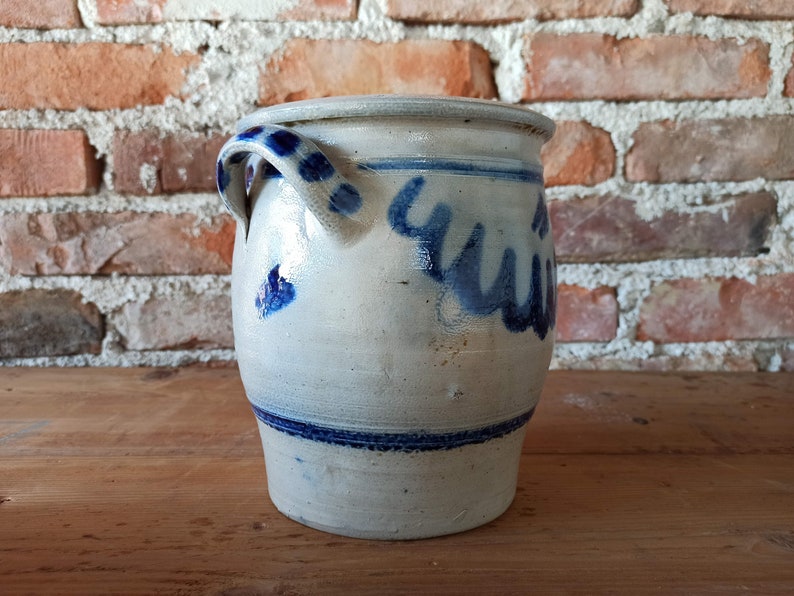 Salt Glazed Vintage Crock Pot From Germany Westerwald Kitchen Stoneware ...
