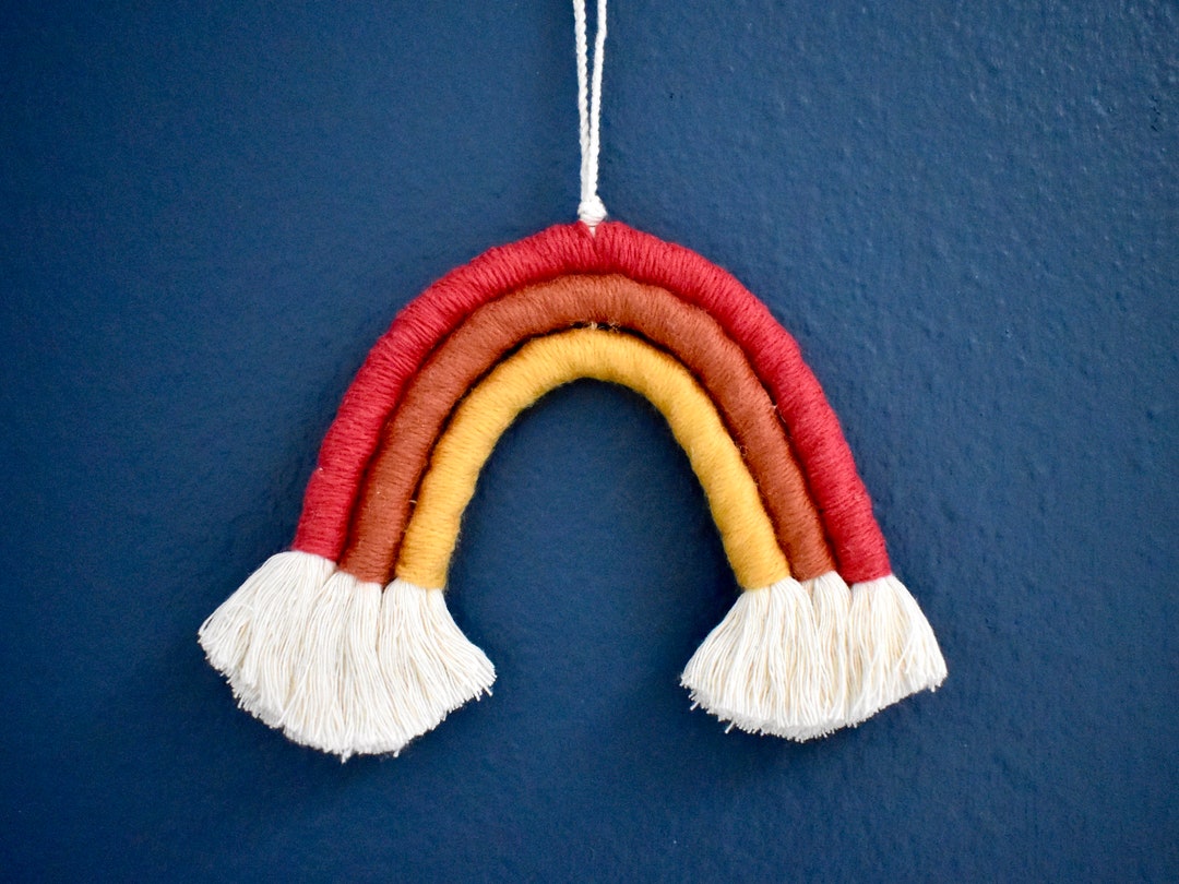 Small Handmade Rainbow Wall Hangings | Nursery Decor, Rainbow Baby ...