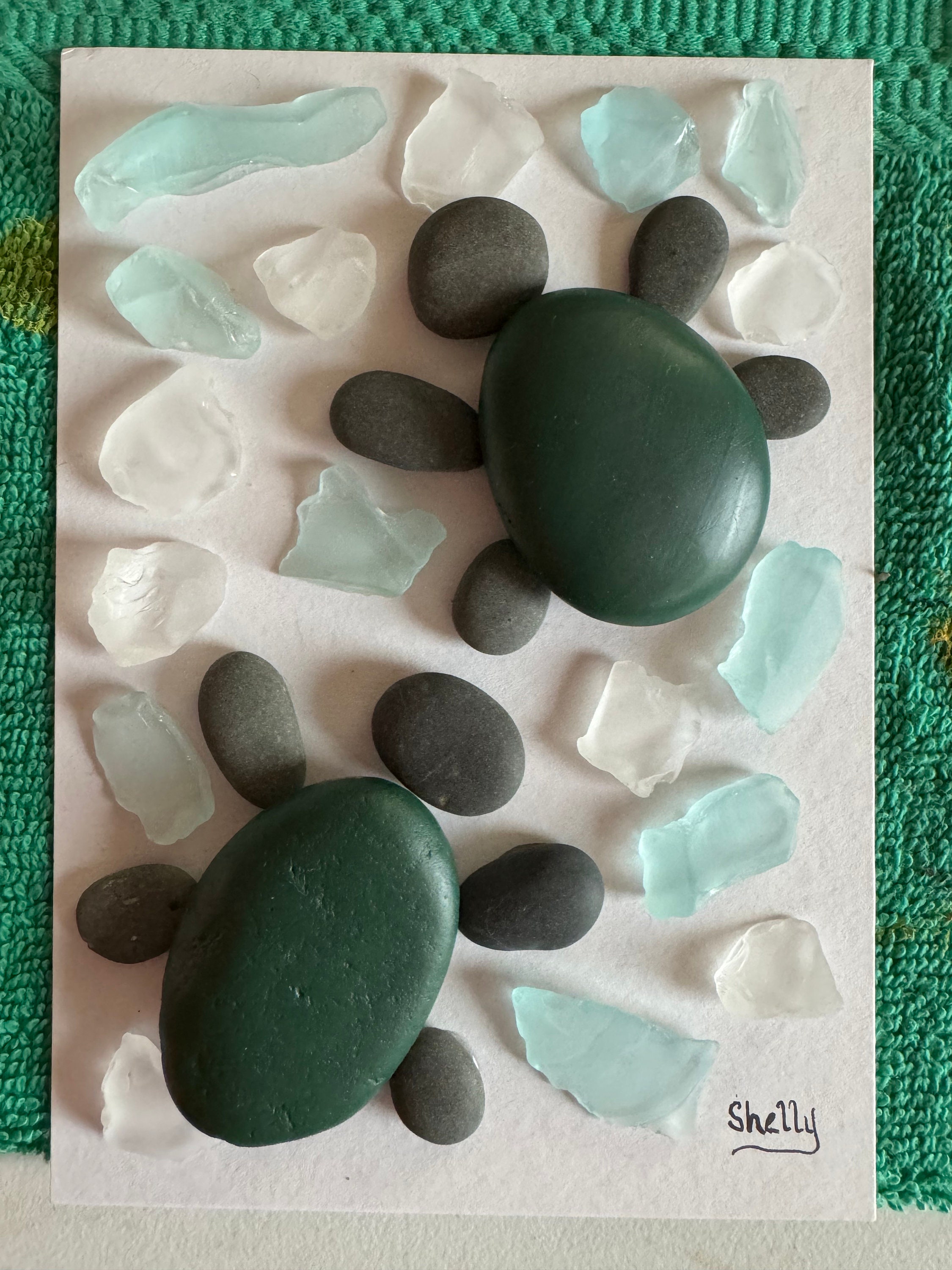 Sea Turtles / Pebble Art / Cute Gift Under 25 / Beachy Art / Tropical ...