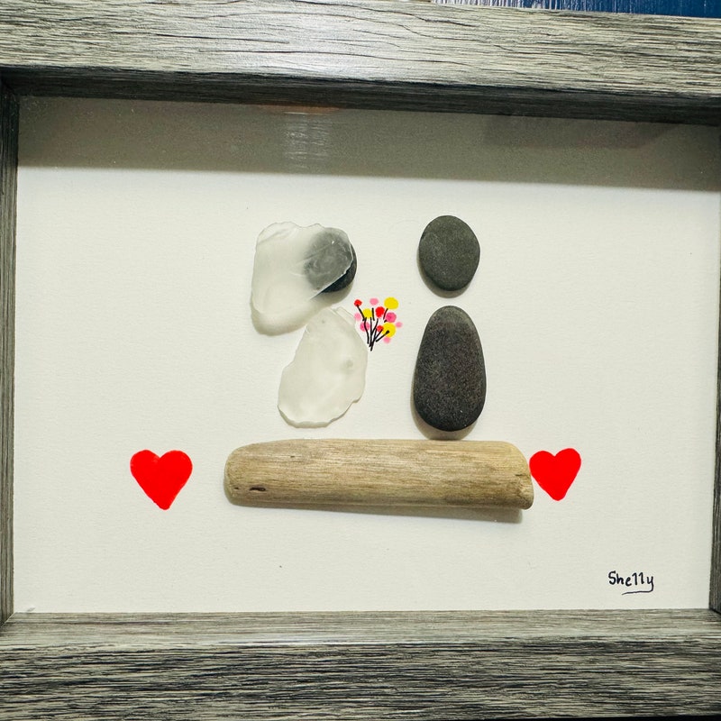 Pebble Art Couple - Etsy