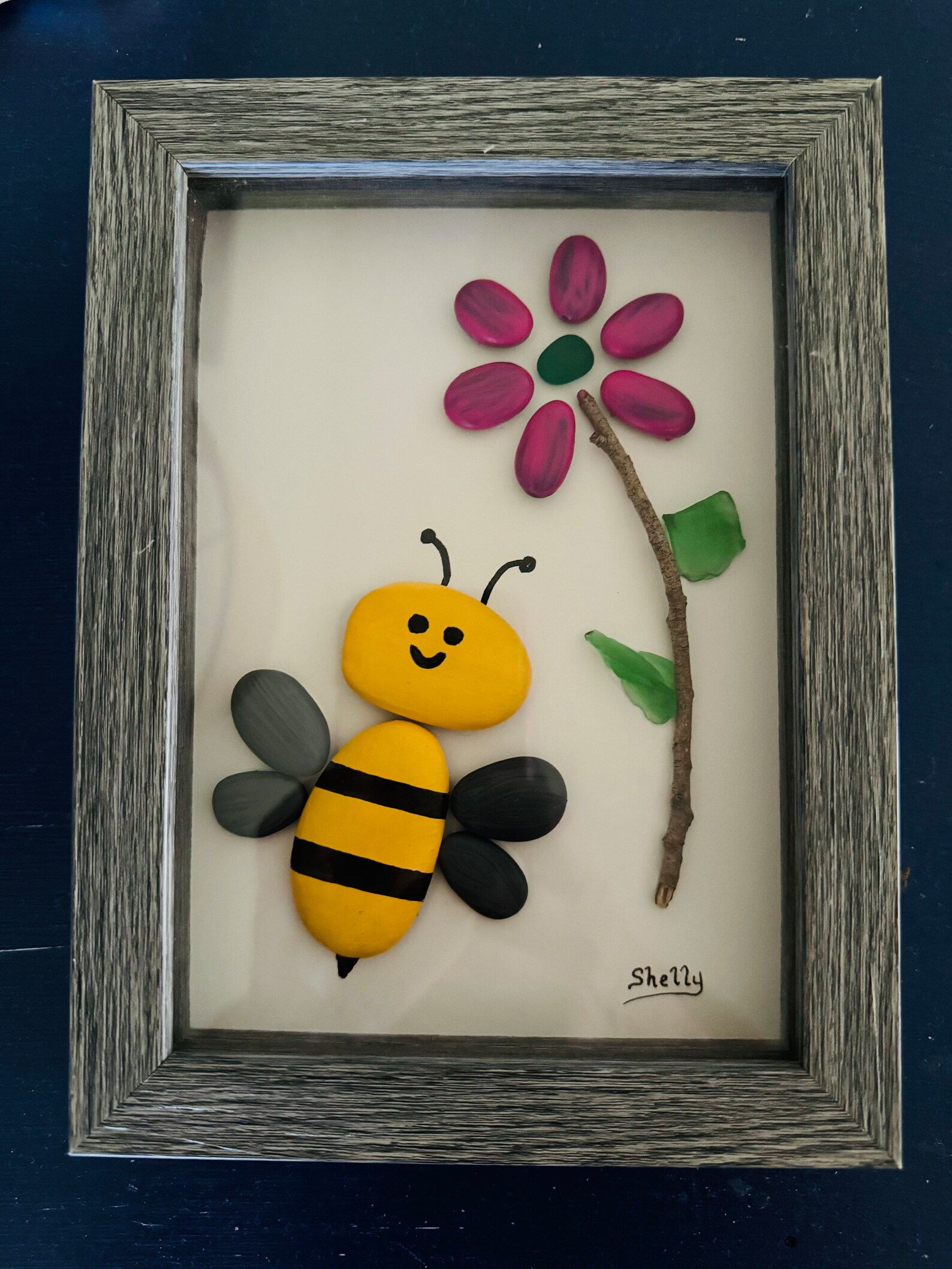 Bumble Bee / Pebble Art/ Bee Art / New Home / Cute Art / Nusery Decor ...