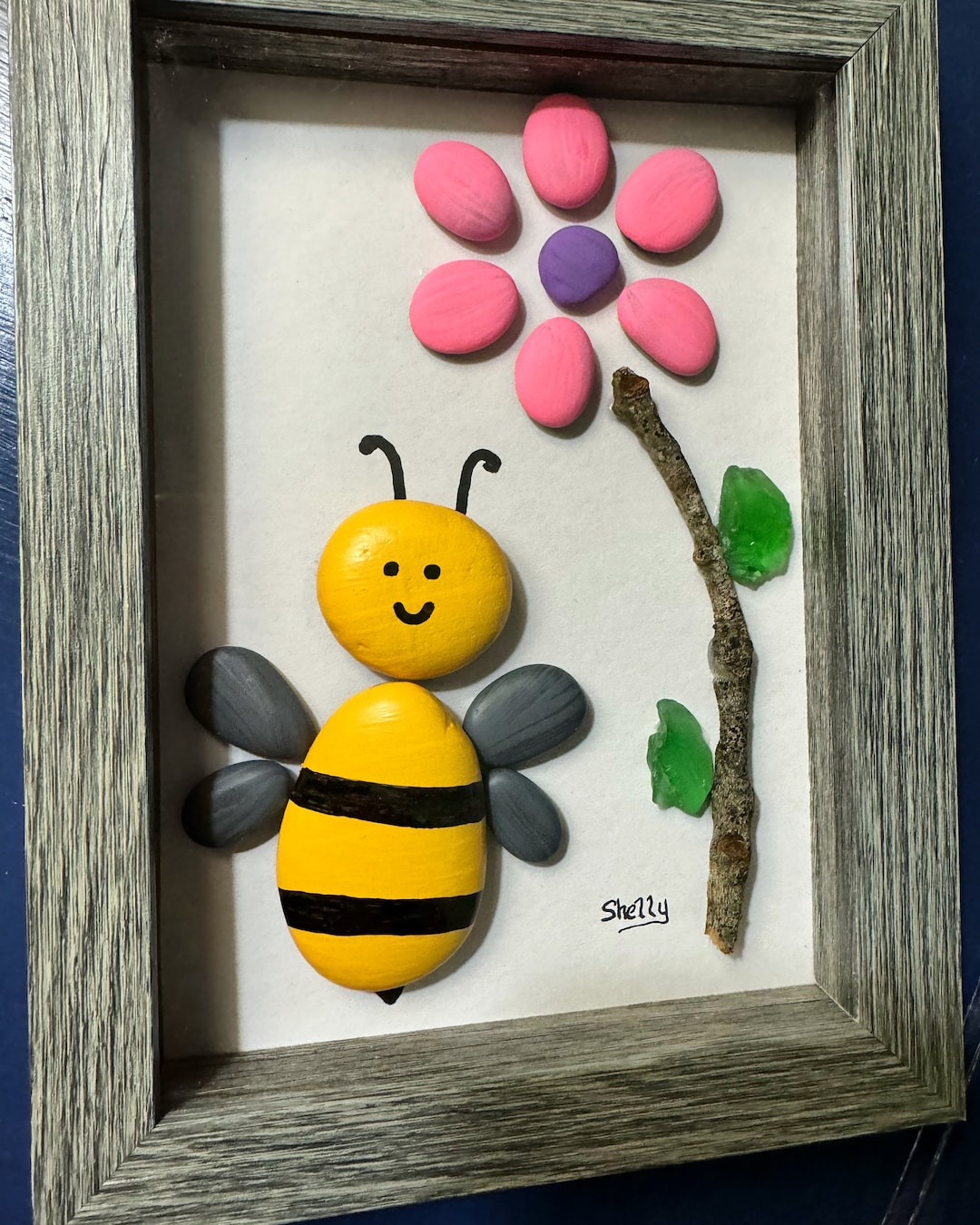 Bumble Bee / Pebble Art / Bee Art / New Home / Cute Art / Nusery Decor ...