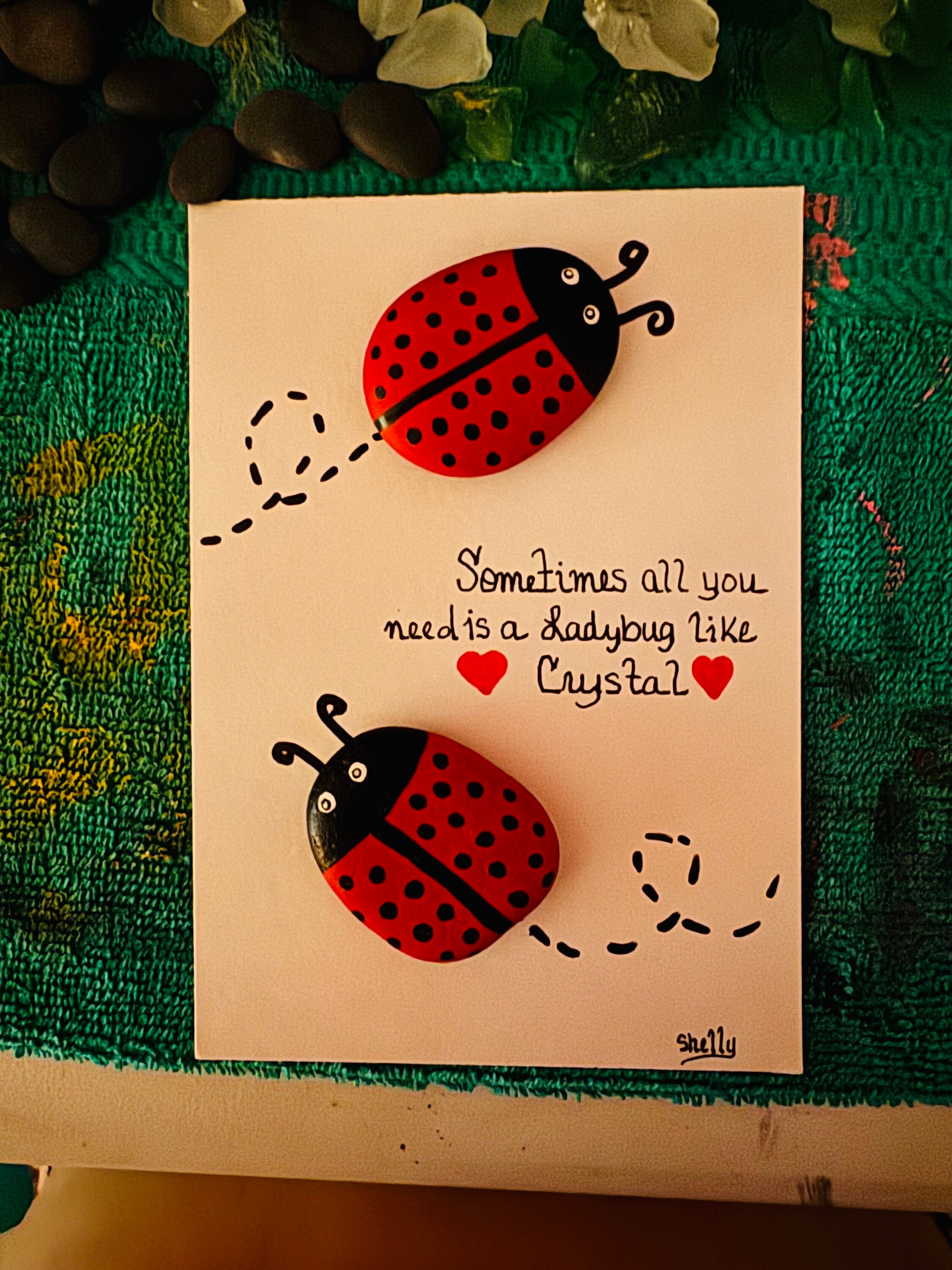 Ladybugs / Pebble Art / Newlyweds / Mothers Day / Besties / Sisters ...