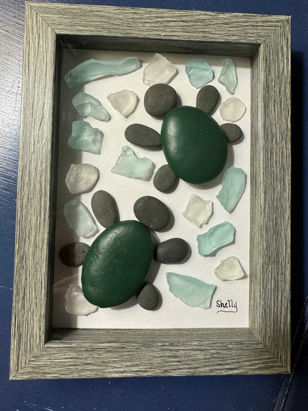 Sea Turtles / Pebble Art / Cute Gift Under 25 / Beachy Art / Tropical ...
