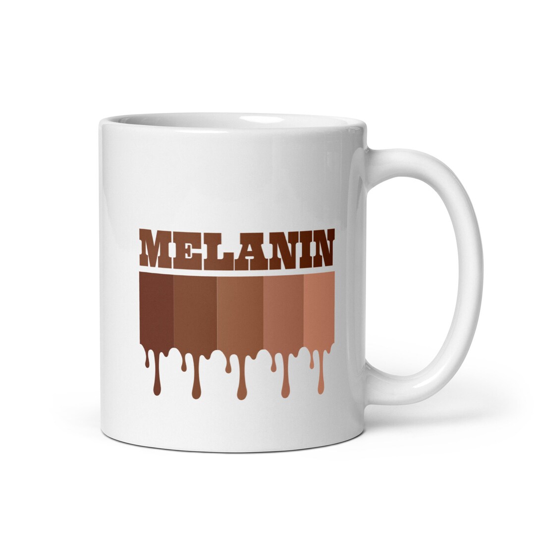 Melanin Drip Coffee Mug: Sip in Style Stylish Melanin Paint Drip Mug ...