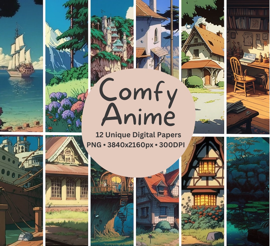 Anime Digital Paper, Lofi Scenic Digital Art, Anime Background, Anime ...