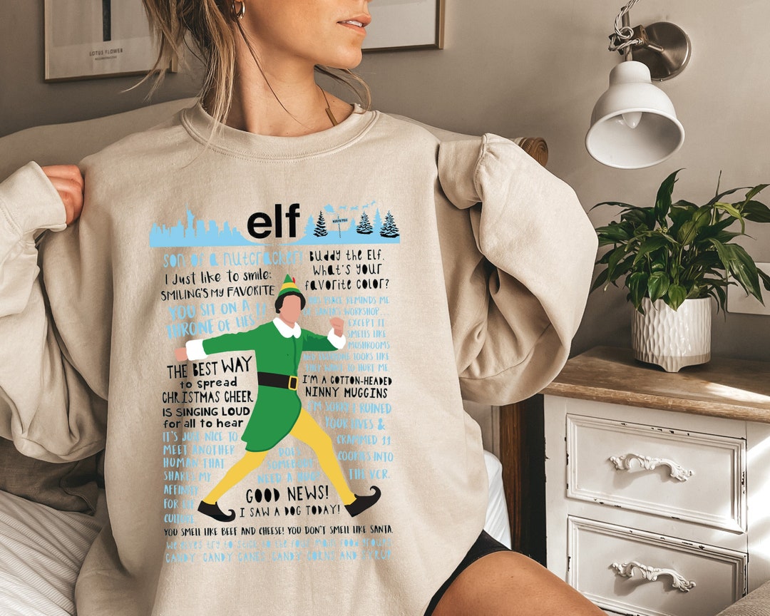 Vintage Elf Christmas Movie Sweatshirt, Xmas 90s Tee, Christmas Sweater ...