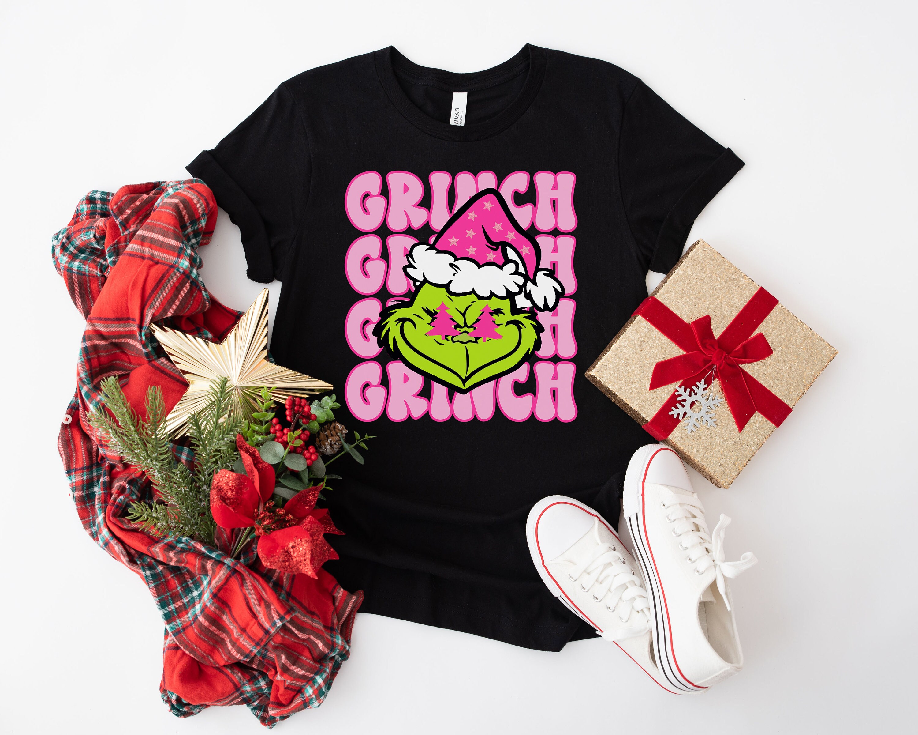 Grinch Face Shirts, Green Goblin Grinch Tshirt, Funny Grinchmas Shirt ...