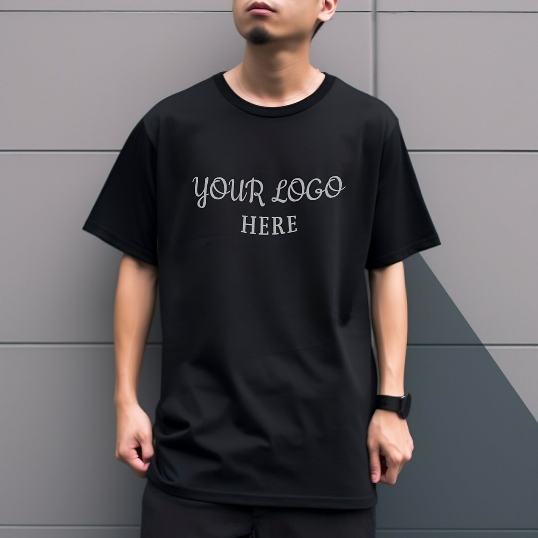 Maqueta de camiseta negra maquetas maqueta de camiseta - Etsy España