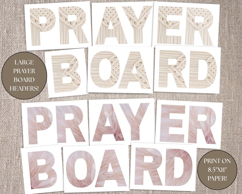 Prayer Board Kit Printable, 103 Page Bible Vision Board, Prayer Board ...