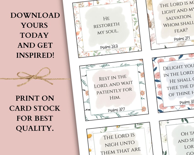 Scripture Cards Printable, Prayer Board, Prayer Cards, 120 ...