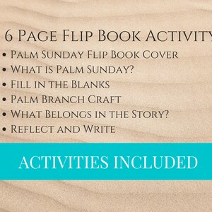 Palm Sunday Flip Book for Kids, Holy Week Printable Church Craft, Palm ...