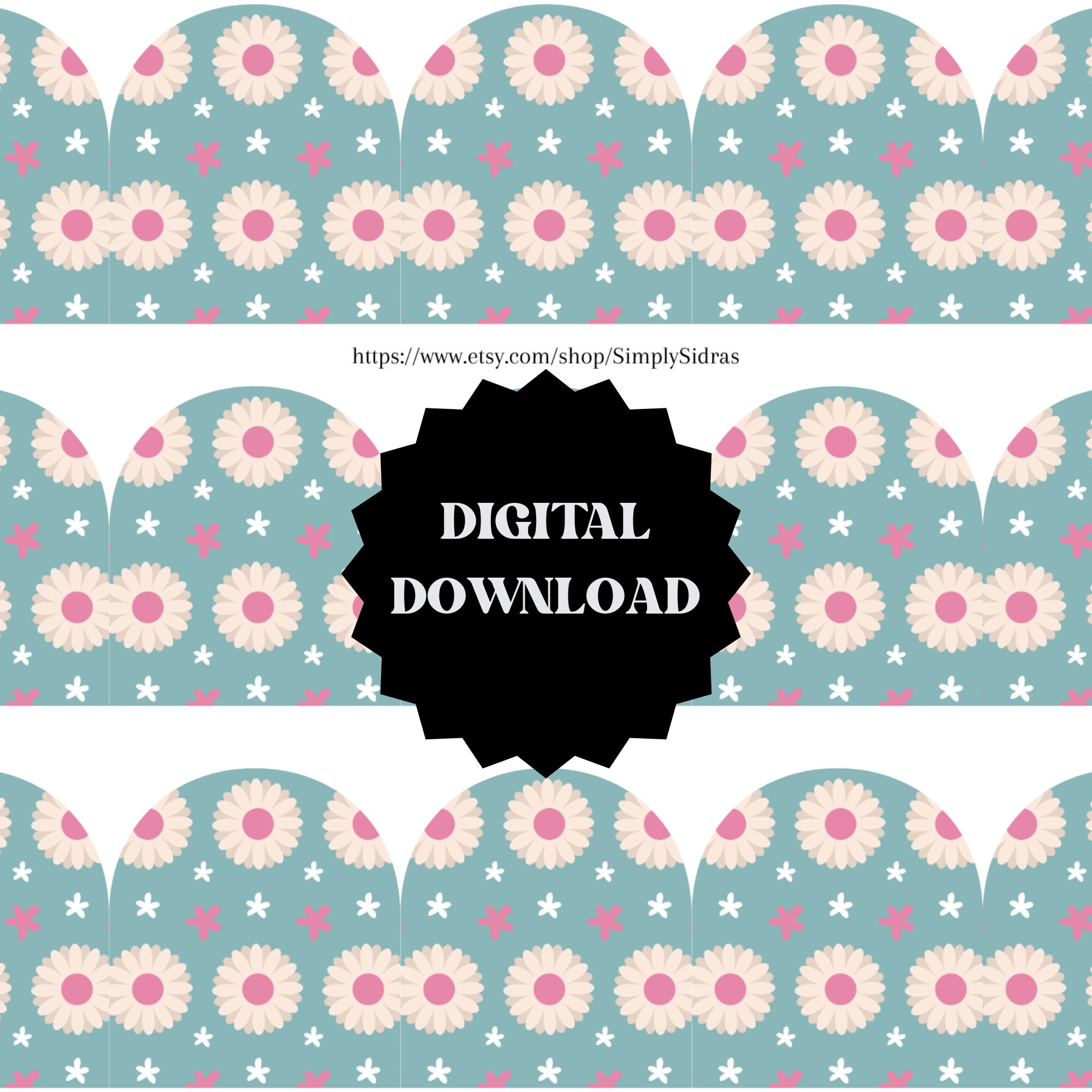 Printable Vintage Floral Retro Border for Bulletin Boards,retro ...