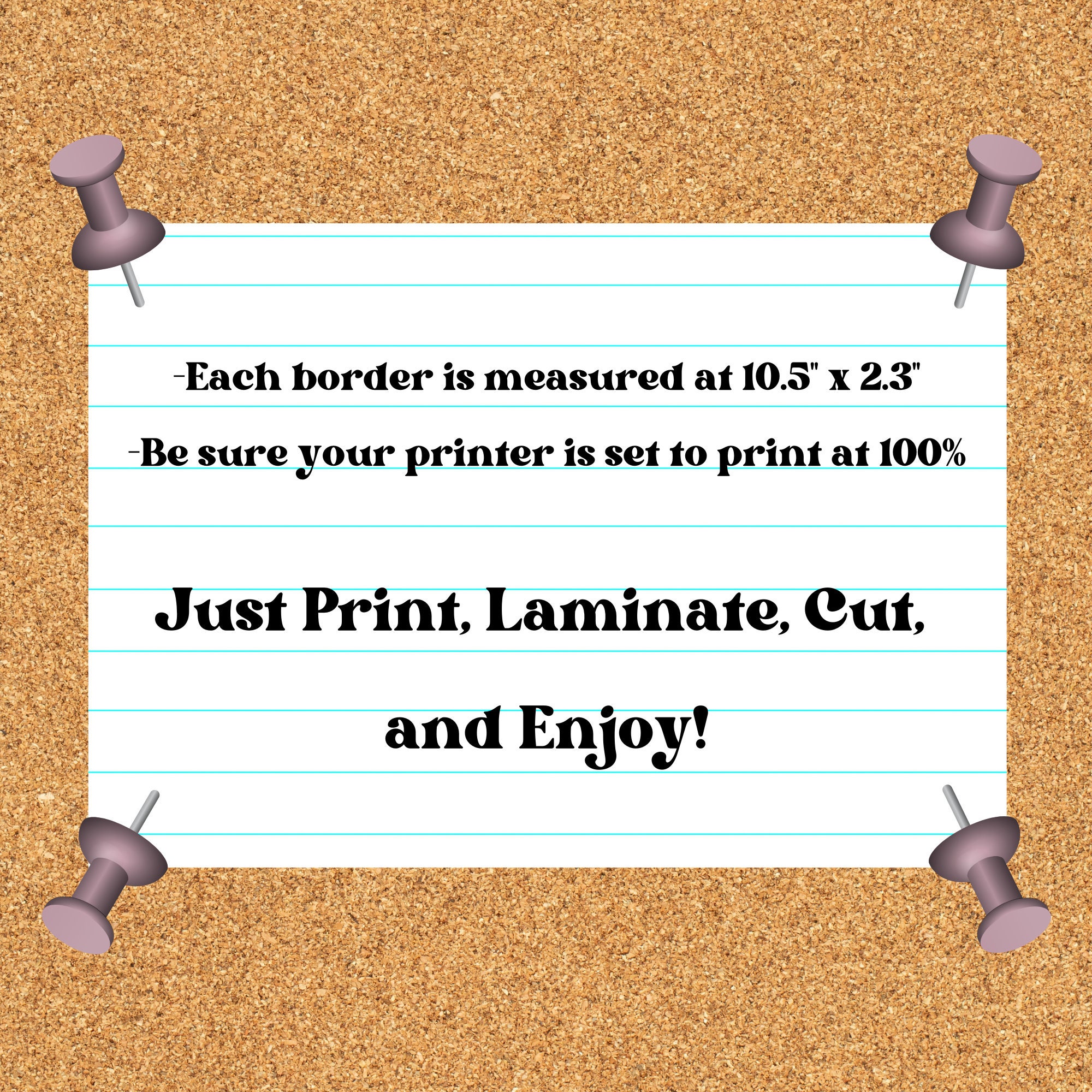 Printable Retro Rainbows and Flowers, Bulletin Board Borders, Unique ...