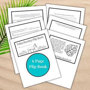 Palm Sunday Flip Book for Kids, Holy Week Printable Church Craft, Palm ...