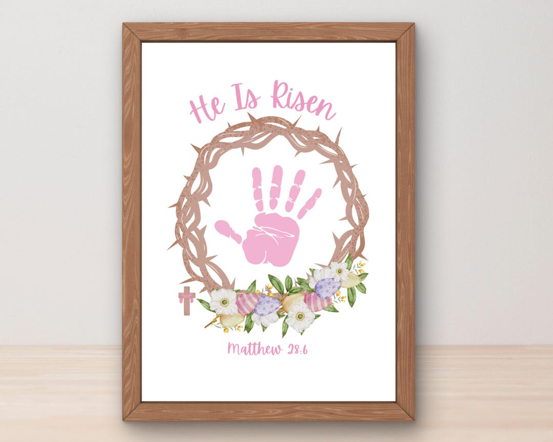 He is Risen Handprint Easter Craft, Christian Easter Activity, Primary ...