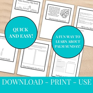 Palm Sunday Flip Book for Kids, Holy Week Printable Church Craft, Palm ...