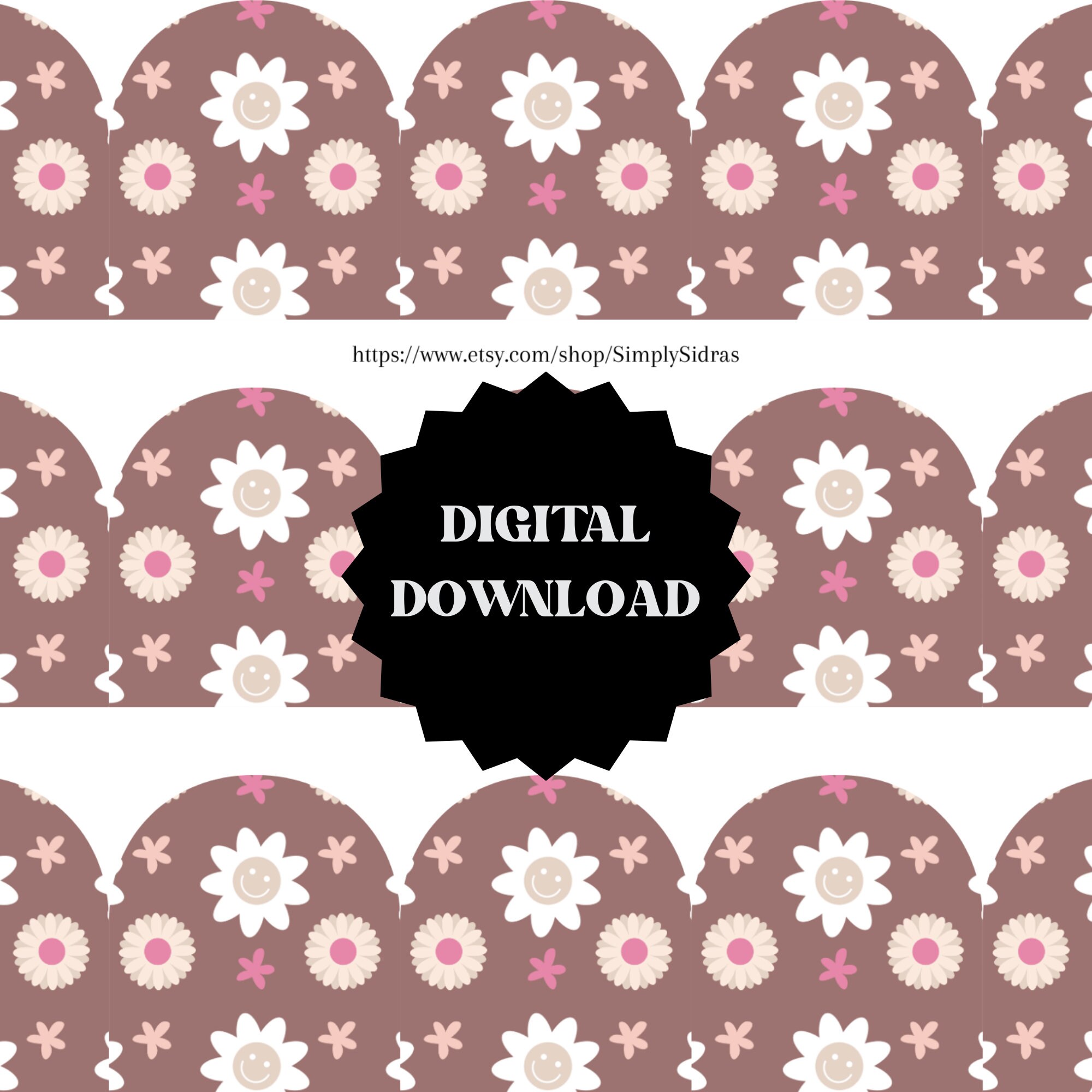 Printable Vintage Floral Retro Border for Bulletin Boards,retro ...